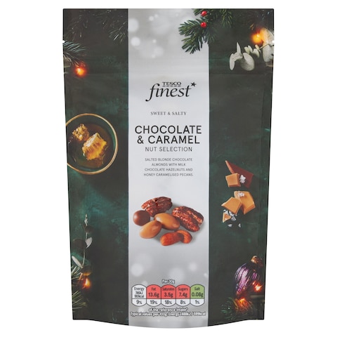 Tesco Finest Sweet & Salty Belgian Chocolate Nut Selection 150g - Tesco ...