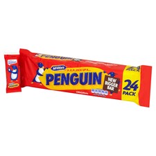 Mcvities Penguin Milk Chocolate Biscuit 24 Pack 590.4G - Tesco Groceries