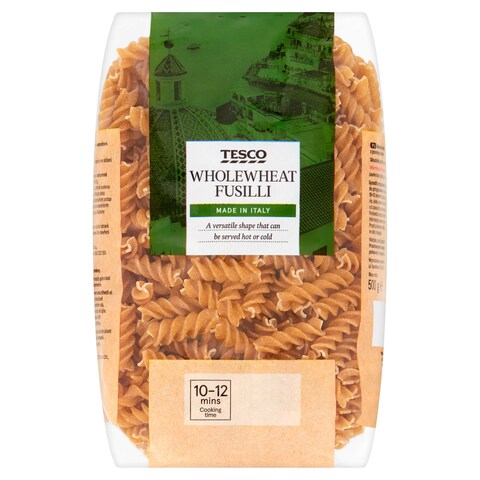 Tesco Wholewheat Fusilli 500g - Tesco Groceries