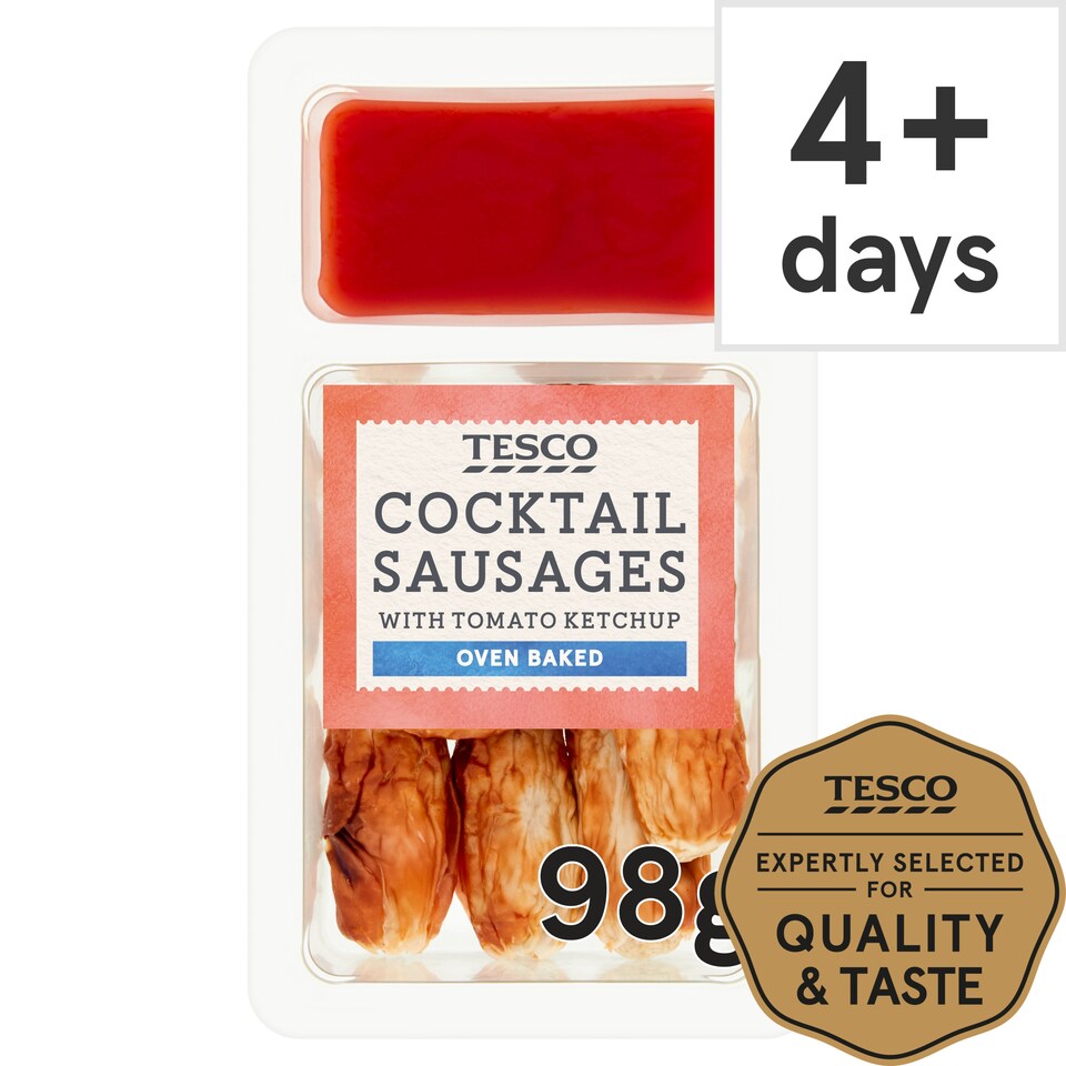 Tesco Cocktail Sausages & Ketchup Dip 98G - Tesco Groceries