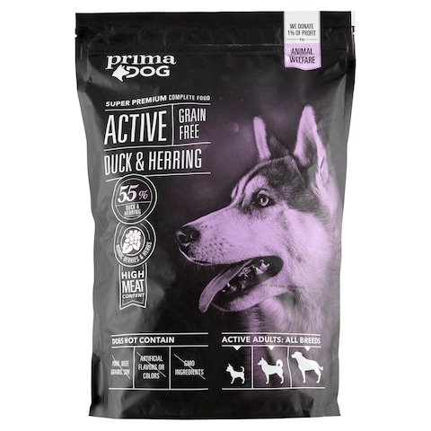 Prima Dog Duck & Herring Grain Free Complete Food for Adult Dogs of All ...