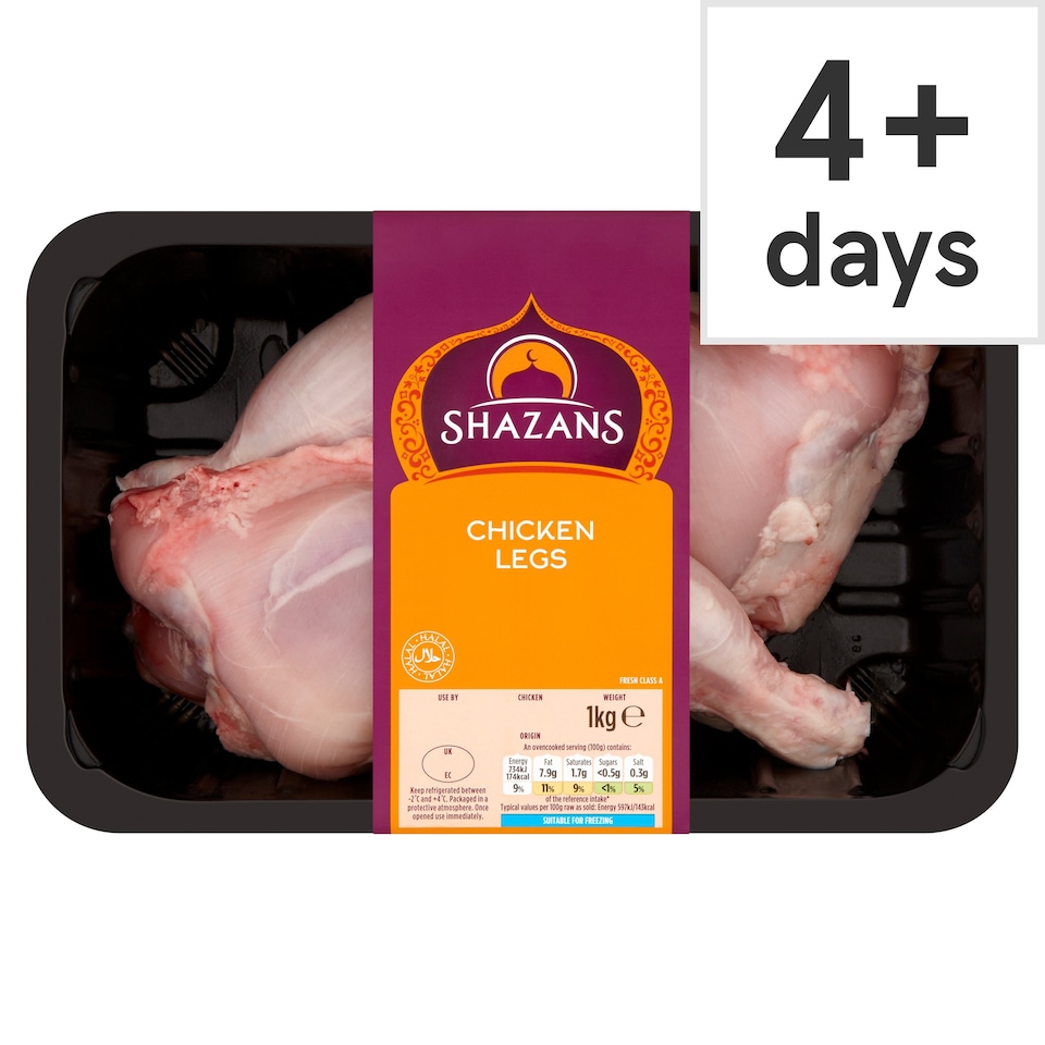 Shazans Halal Chicken Legs 1Kg - Tesco Groceries