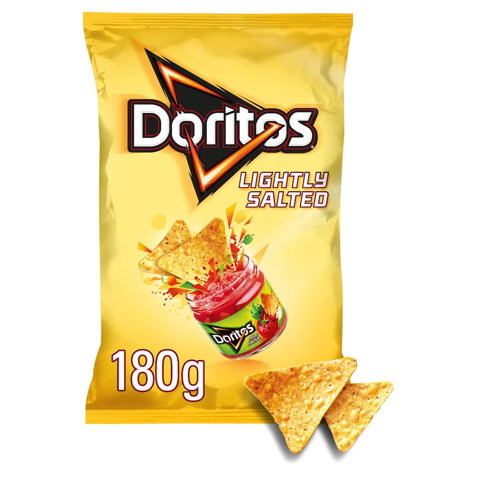 Doritos Lightly Salted Tortilla Chips 180G - Tesco Groceries