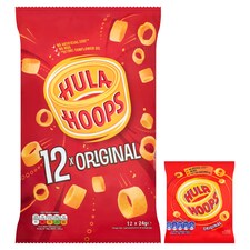 Hula Hoops Original Crisps Multipack 12X24g - Tesco Groceries