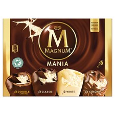 Walls Magnum Mania 8 Pack 880Ml - Tesco Groceries