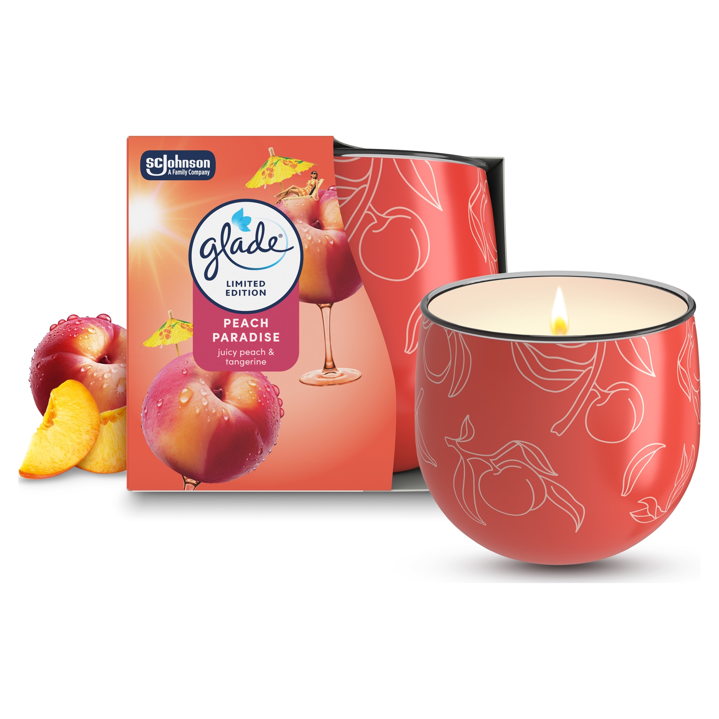 Glade Limited Edition Decorative Candle Peach Paradise 108g - Tesco ...