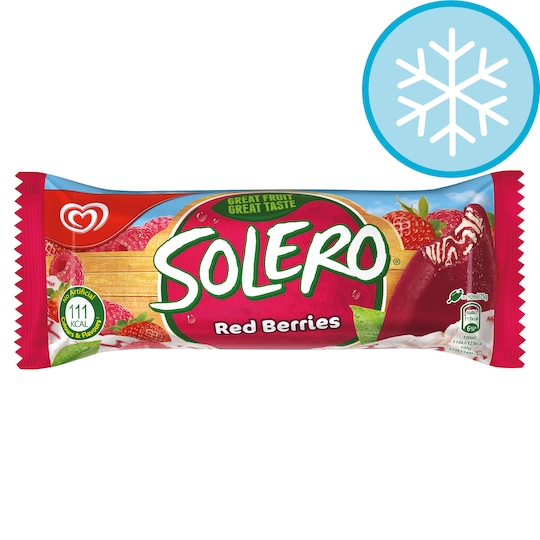 Solero Red Berries Ice Cream 90ml - Tesco Groceries