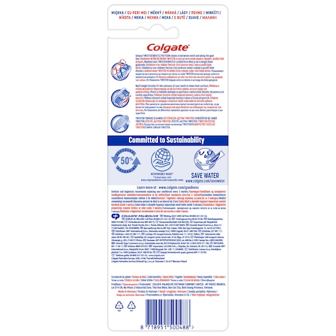 Colgate Twister Design Edition Soft Manual Toothbrush 4 Pack - Tesco ...