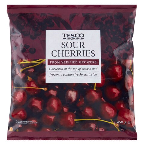 Tesco Quick-Frozen Sour Cherries 450 g - Tesco Groceries