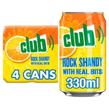 Club Rock Shandy Soft Drink 4 X 330Ml - Tesco Groceries