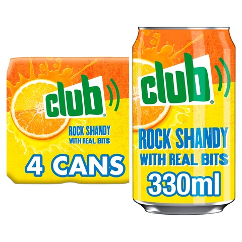 Club Rock Shandy Soft Drink 4 X 330Ml - Tesco Groceries