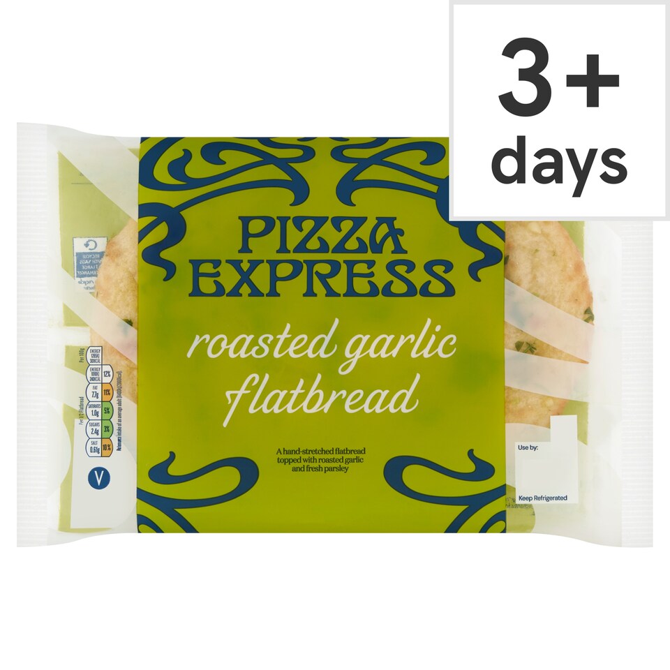 Pizza Express Roasted Garlic Flatbread 170g - Tesco Groceries