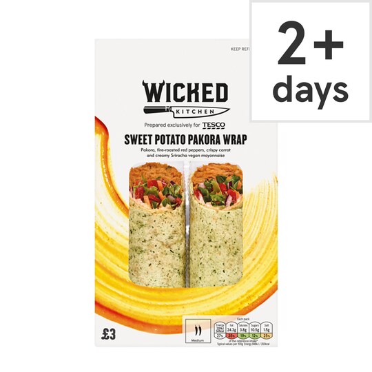 Wicked Kitchen Sweet Potato Pakora Wrap - Tesco Groceries