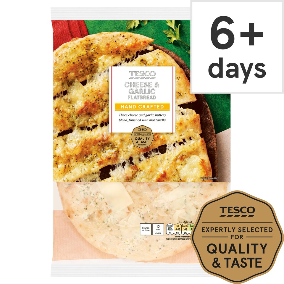 Tesco Cheese & Garlic Flatbread 230G - Tesco Groceries