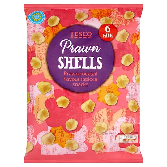 Tesco Prawn Shells 6 Pack 86.4G - Tesco Groceries