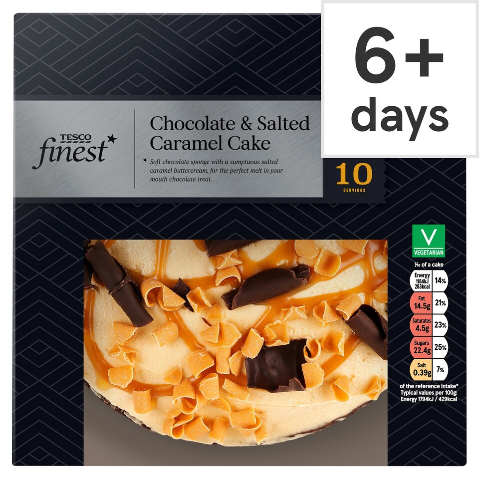 Tesco Finest Chocolate And Salted Caramel Cake - Tesco Groceries