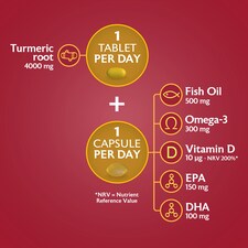 Seven Seas Omega 3 & Turmeric With Vitamin D 60 Pack - Tesco Groceries