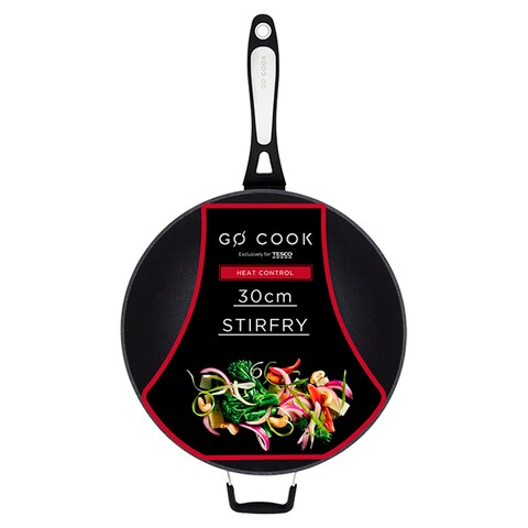 Go Cook Heat Control Stirfry Pan 30Cm - Tesco Groceries