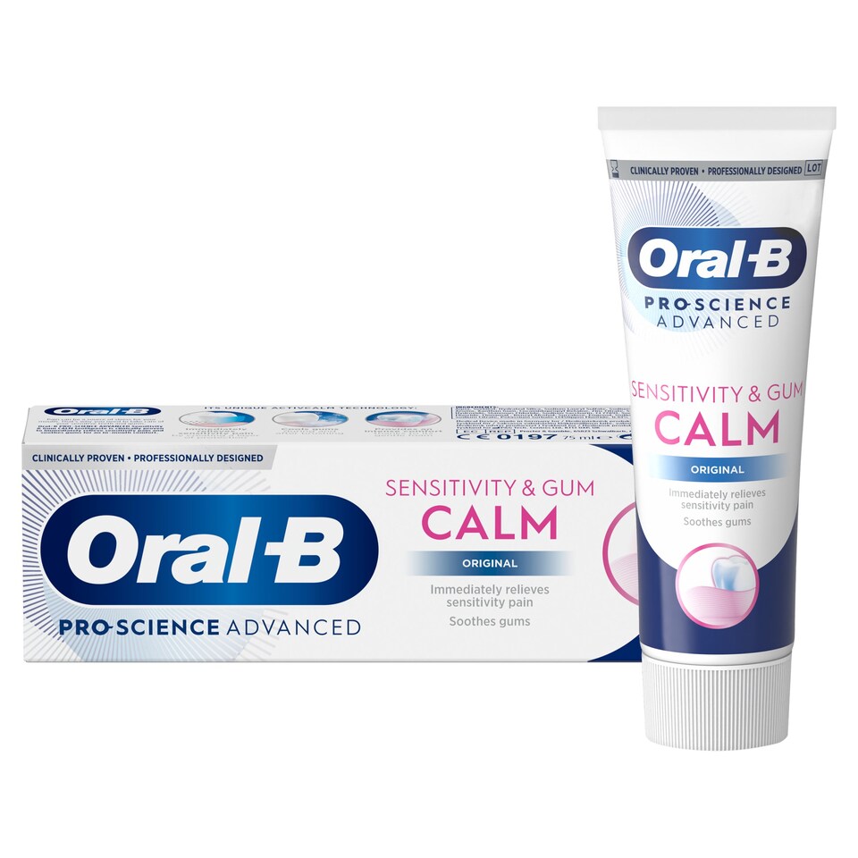 Oral-B Toothpaste Sensitive & Gum Calm Original 75Ml - Tesco Groceries