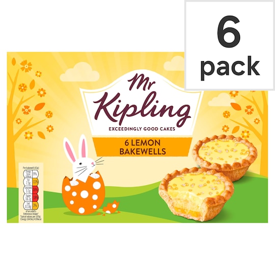 Mr Kipling Easter Lemon Bakewells 6 Pack - Tesco Groceries
