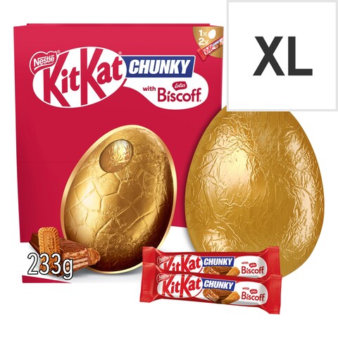 Kit Kat Chunky with Lotus Biscoff Milk Chocolate Easter Egg 233g ...