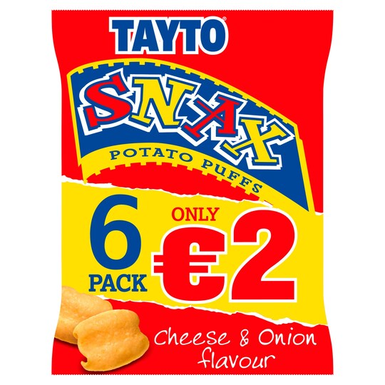 Tayto Snax 6 Pack 17G Flashed 2.00 - Tesco Groceries