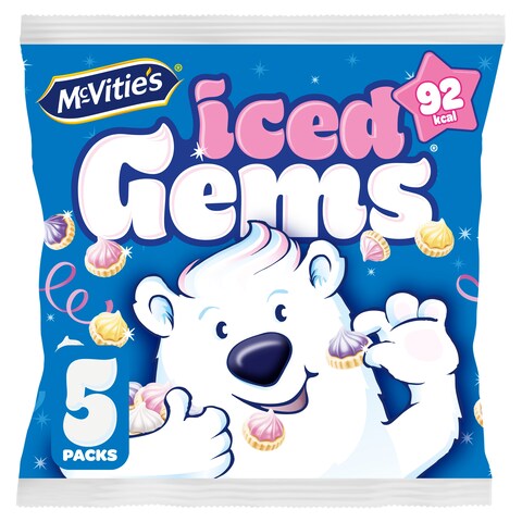 McVitie's Iced Gems Biscuits Multipack 5 x 23g - Tesco Groceries