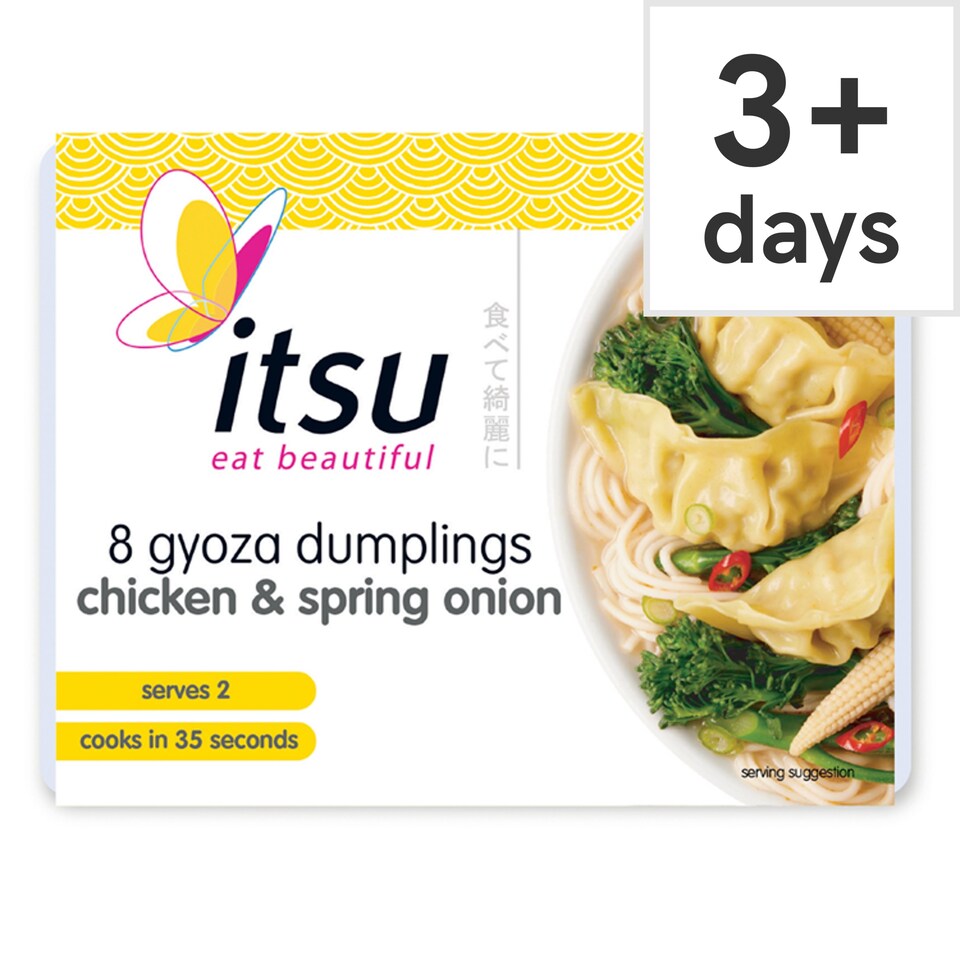 itsu 8 gyoza dumplings chicken & spring onion 150g - Tesco Groceries