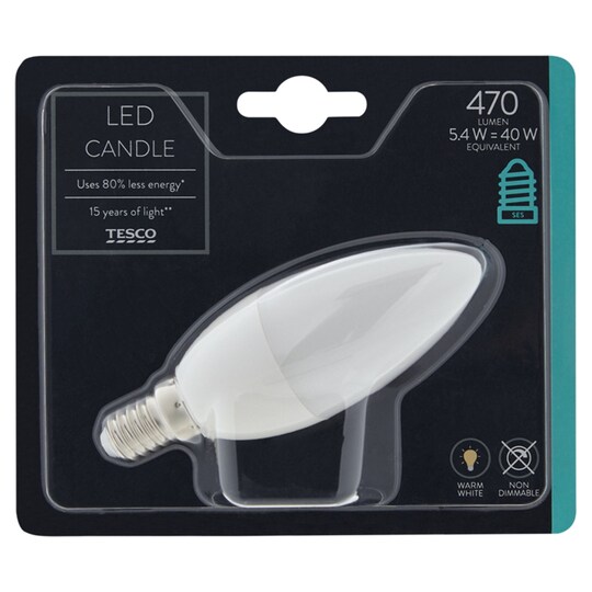 Tesco Led Candle 40W Small Edisonscrew - Tesco Groceries