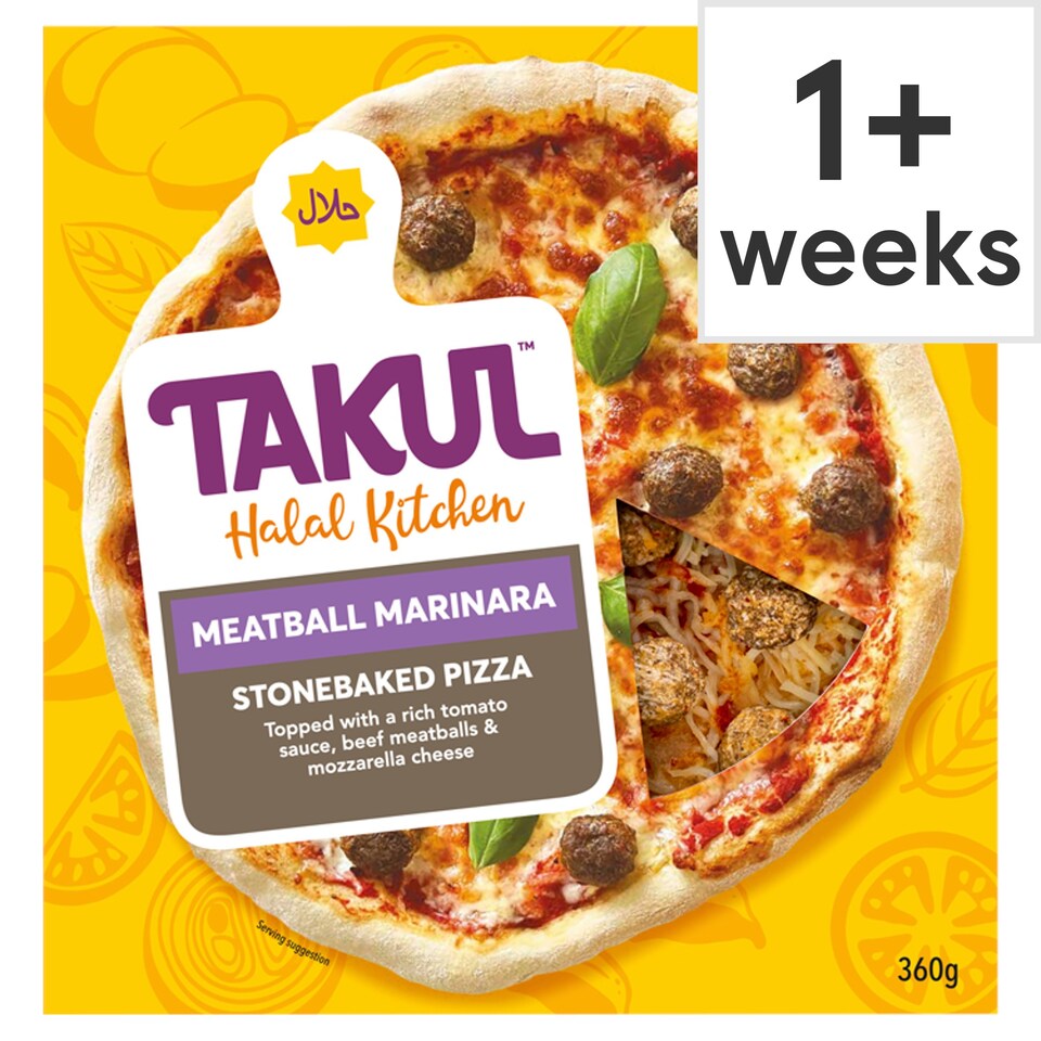 Takul Halal Meatball Marinara Pizza 360G - Tesco Groceries