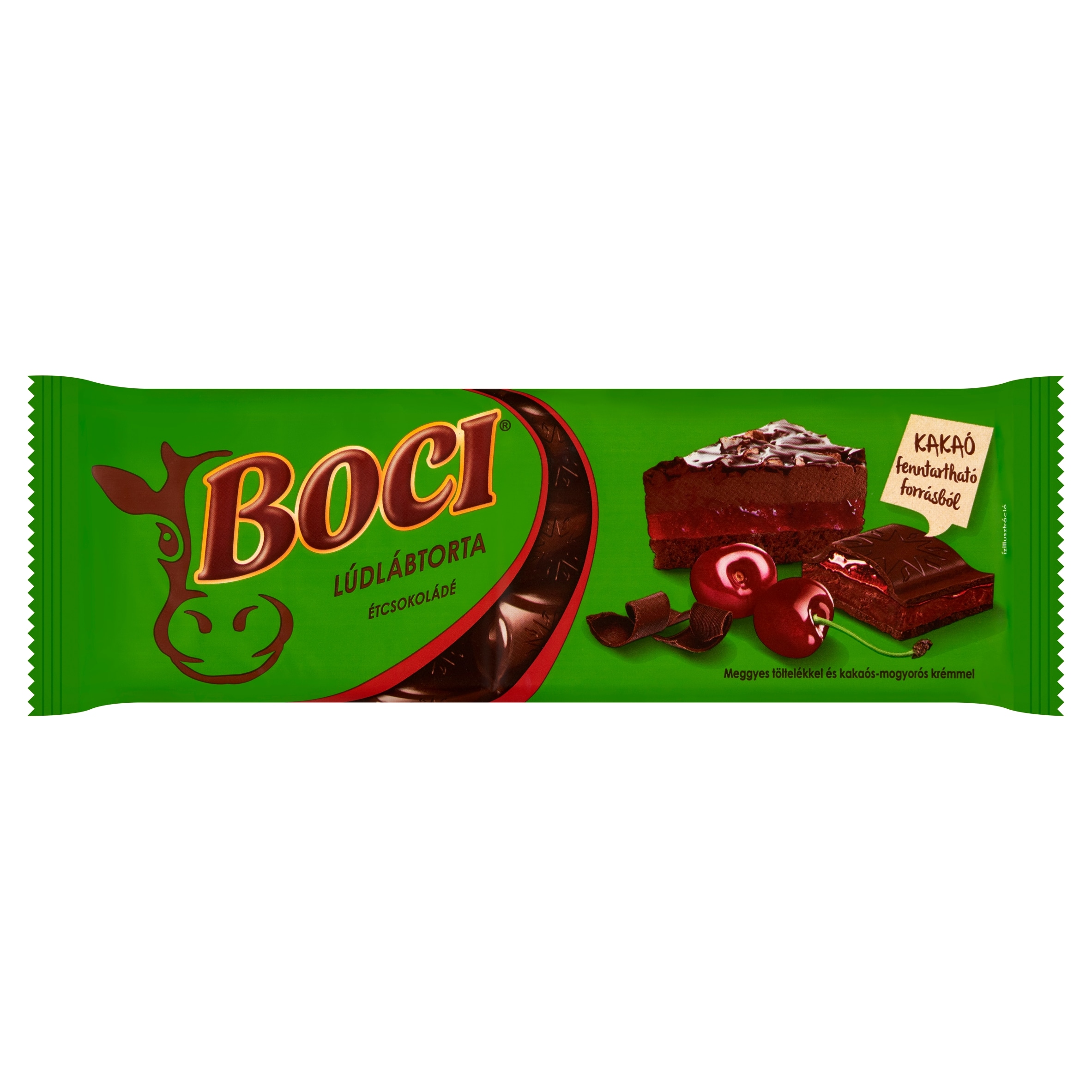 Boci Lúdlábtorta meggyes töltelékkel és kakaós-mogyorós krémmel töltött ...