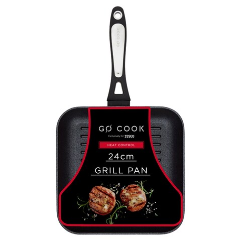Go Cook Heat Control Forged Grill Pan 24Cm - Tesco Groceries