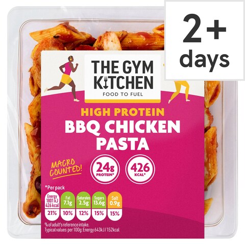 The Gym Kitchen High Protein BBQ Chicken Pasta 280g - Tesco Groceries