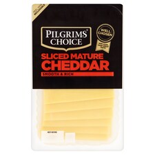 Pilgrims Choice Mature Cheddar Slices 280g - Tesco Groceries