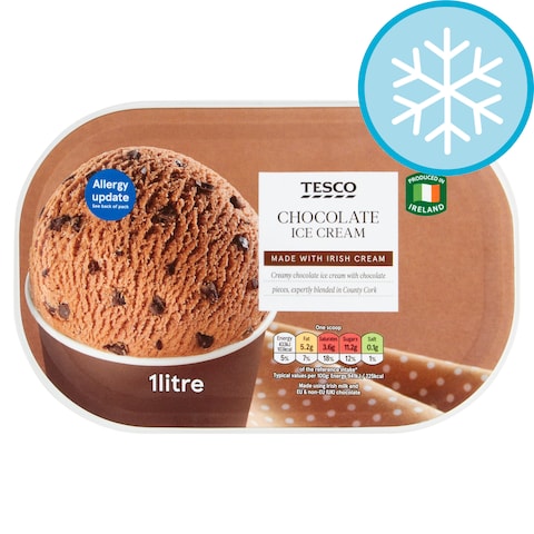 Tesco Chocolate Ice Cream 1 Litre - Tesco Groceries
