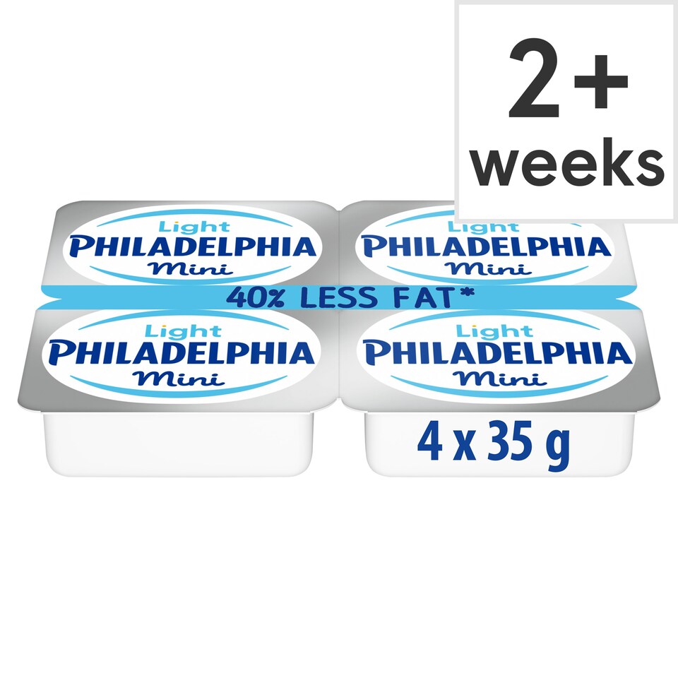 Philadelphia Light Soft Cream Cheese Snacks Mini Tub 4 Pack 140G ...