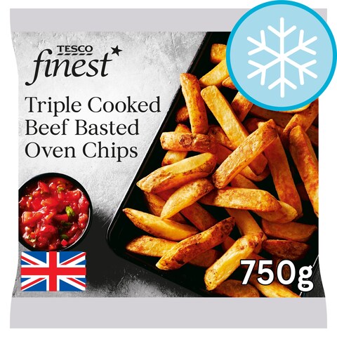 Tesco Finest Triple Cooked Beef Basted Oven Chips 750g - Tesco Groceries