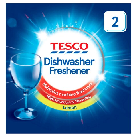 Tesco Dishwasher Freshener - Lemon 2 x 6ml - Tesco Groceries