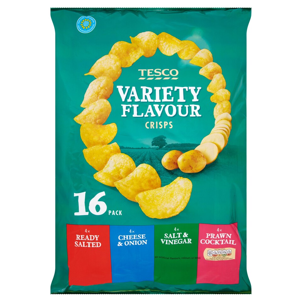 Tesco Variety Crisps 16X25g Pack - Tesco Groceries