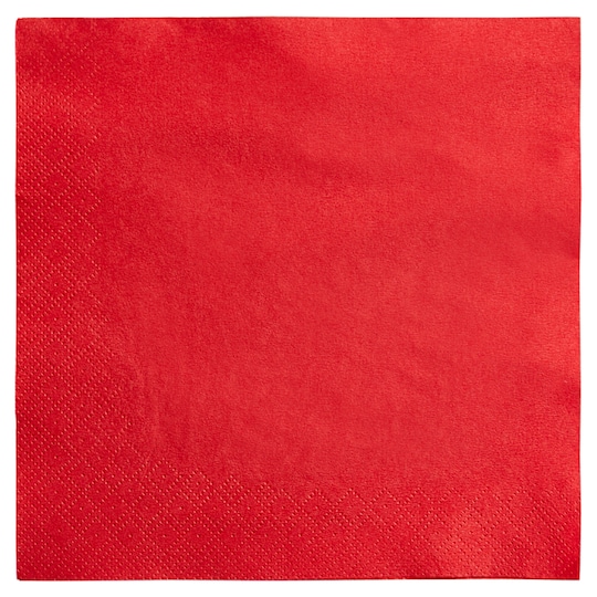 Tesco Napkins Red 33Cm 2Ply 50 Pack - Tesco Groceries