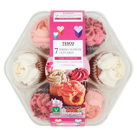 Tesco 7 Spring Flower Cupcakes - Tesco Groceries