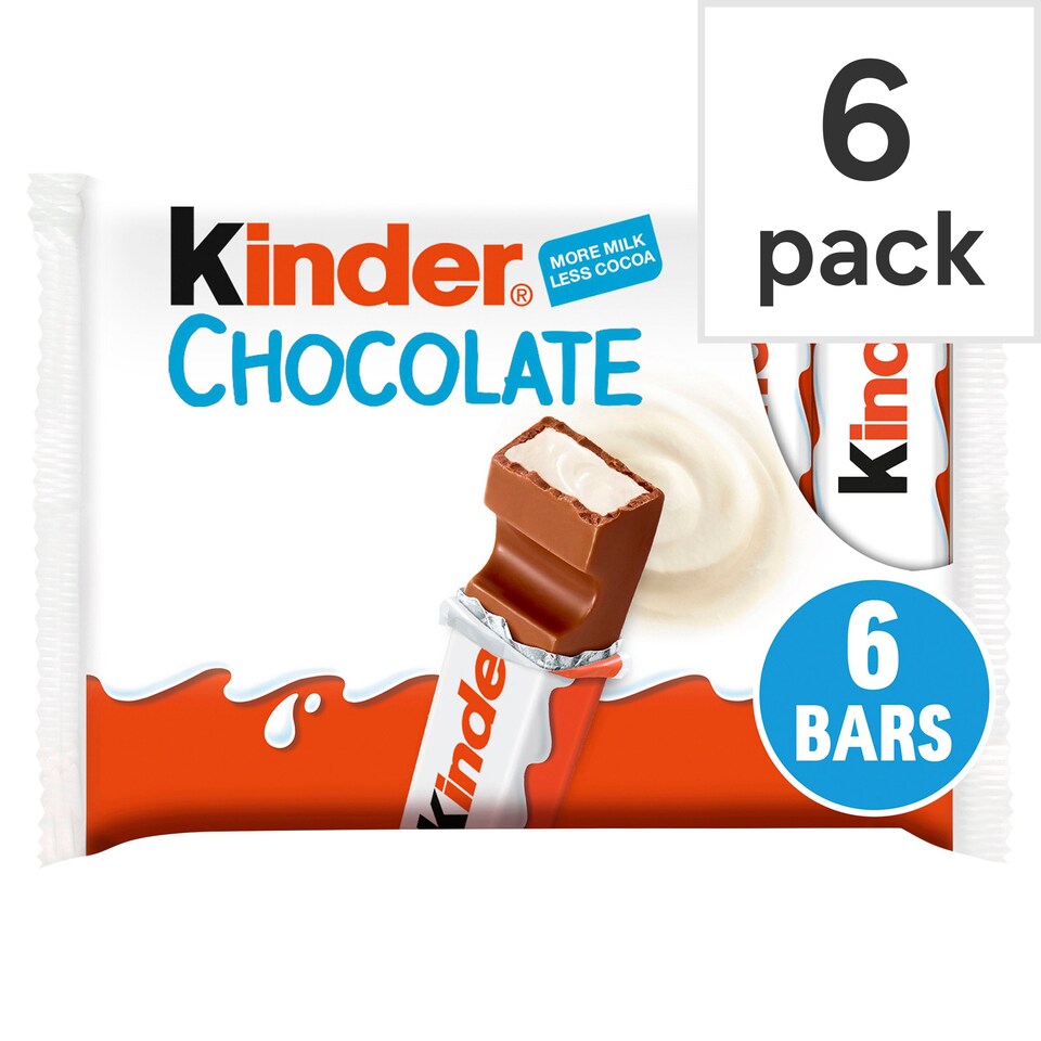 Kinder Snack Bars 6 Pack 126G - Tesco Groceries