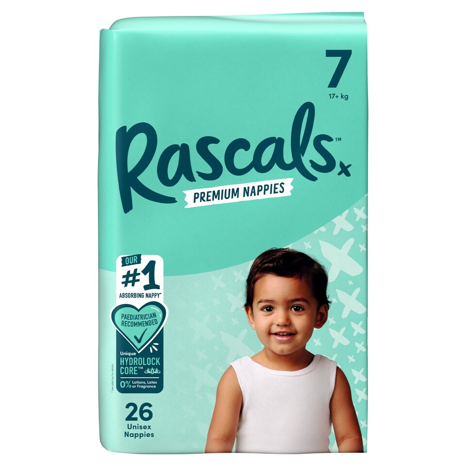 Rascal + Friends Premium Nappies Size 7 26 Pack - Tesco Groceries