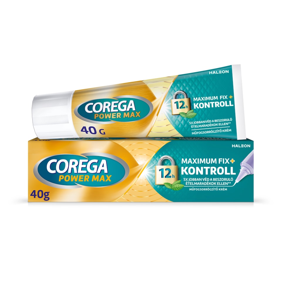 Corega Maximum Fix+Kontroll Menthol Denture Fixing Cream 40 g - Tesco ...