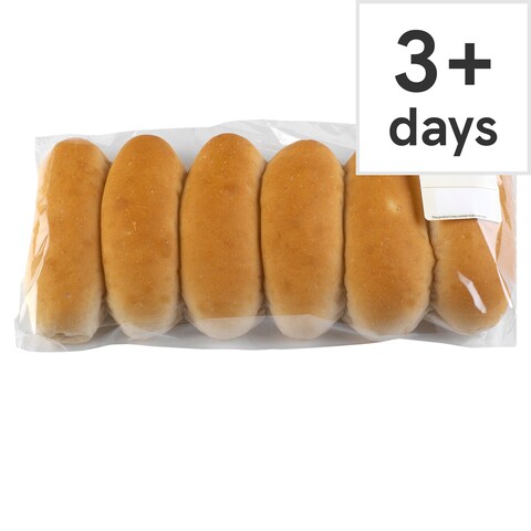 Tesco White Finger Rolls 6 Pack - Tesco Groceries