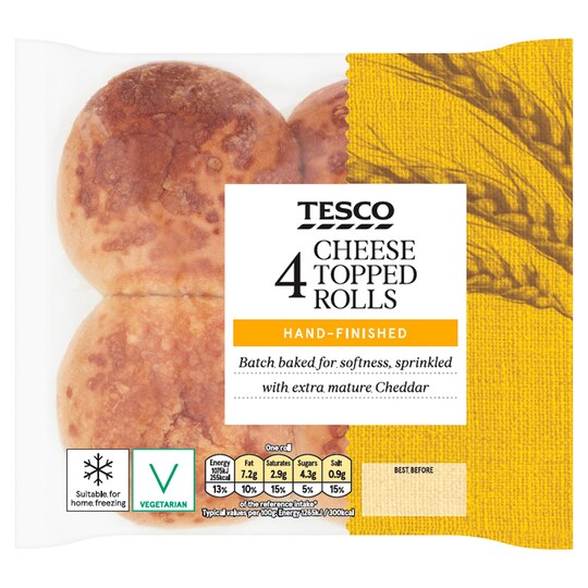 Tesco 4 Cheese Topped Rolls - Tesco Groceries
