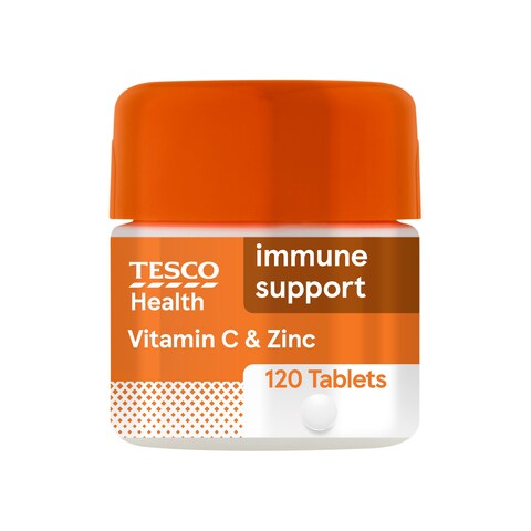Tesco Health Vitamin C & Zinc Tablets 120s - Tesco Groceries