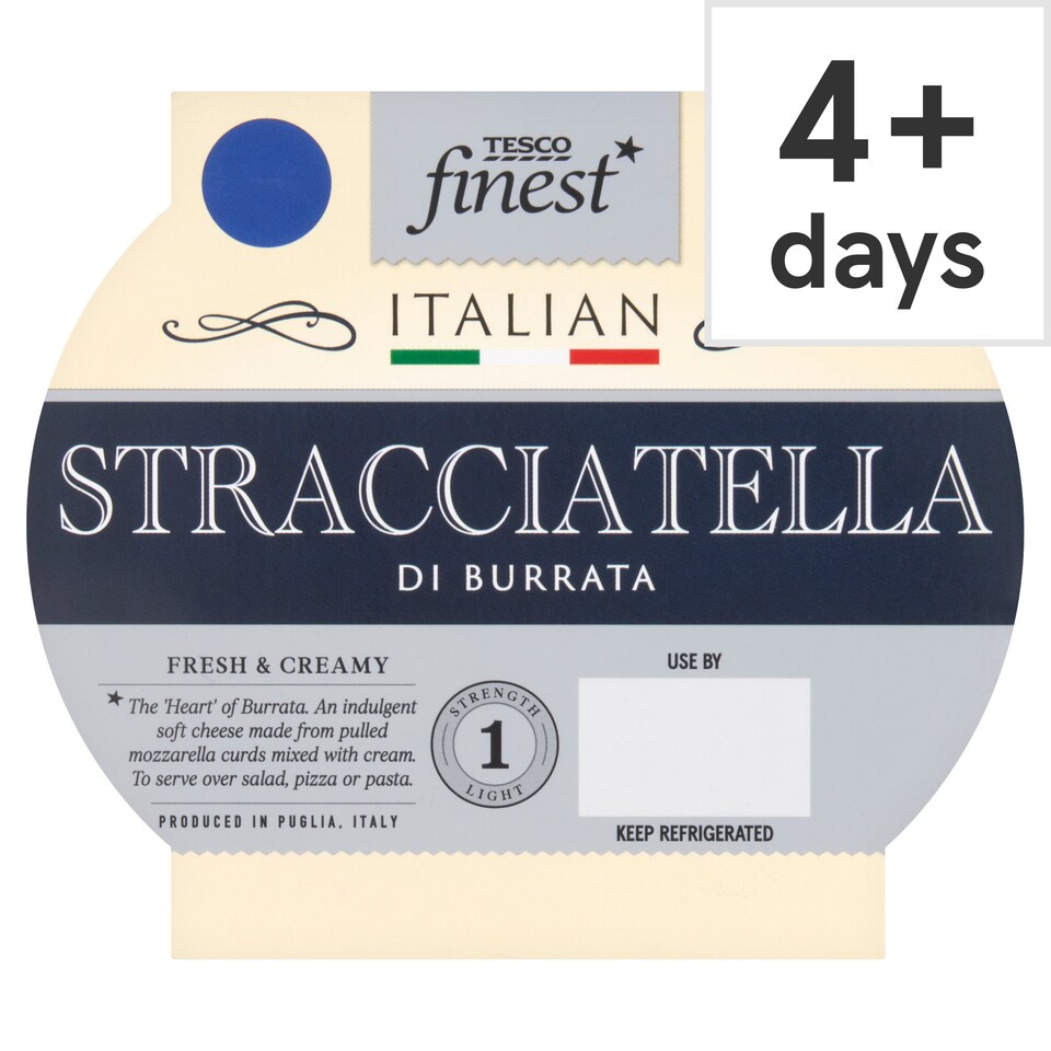 Tesco Finest Italian Stracciatella Cheese 180g - Tesco Groceries