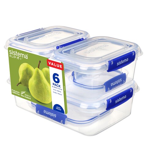 Sistema Essentials Klip It Plus Food Storage 6 Pack - Tesco Groceries