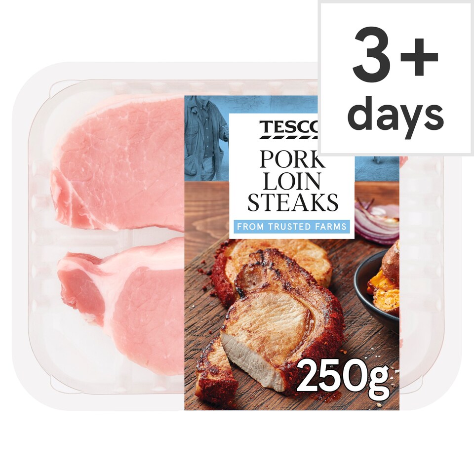 Tesco British Pork Loin Steaks 250G - Tesco Groceries
